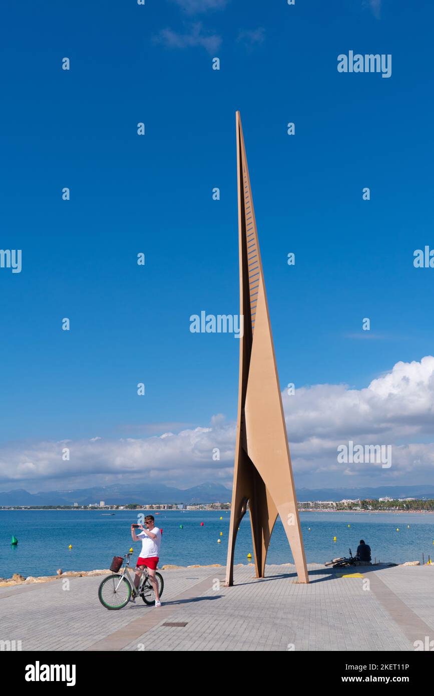 Pylons Monument the Monumento Els Pilons Salou Catalonia Spain Stock ...