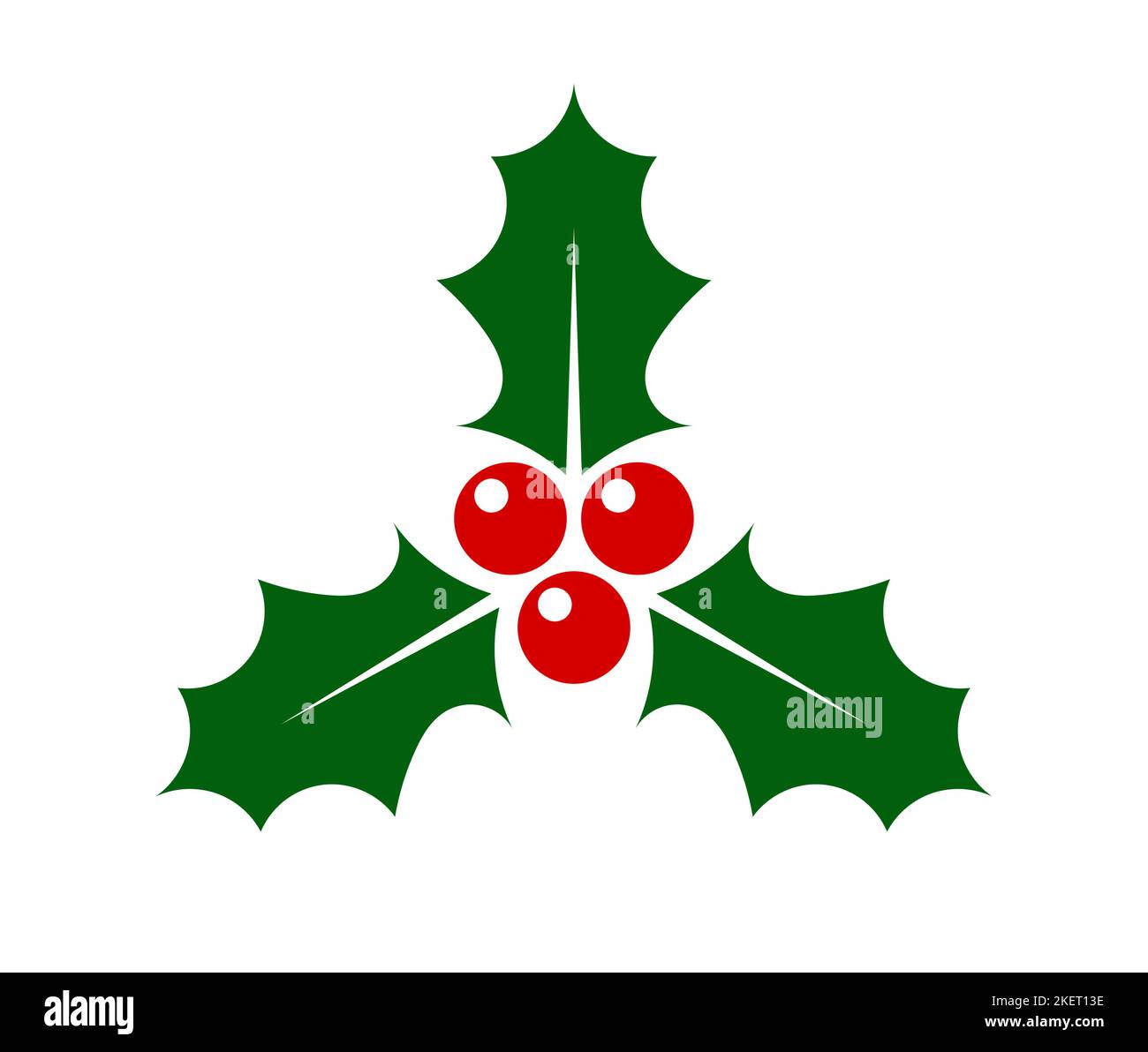 Holly berries leaves Christmas symbol. Holly icon design element ...