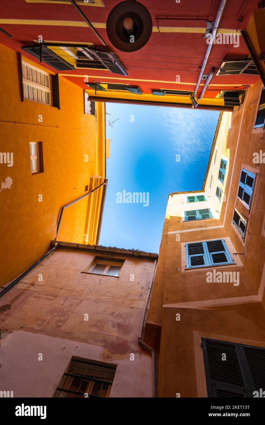 A view through buildings in italy Stock Photo - Alamy
