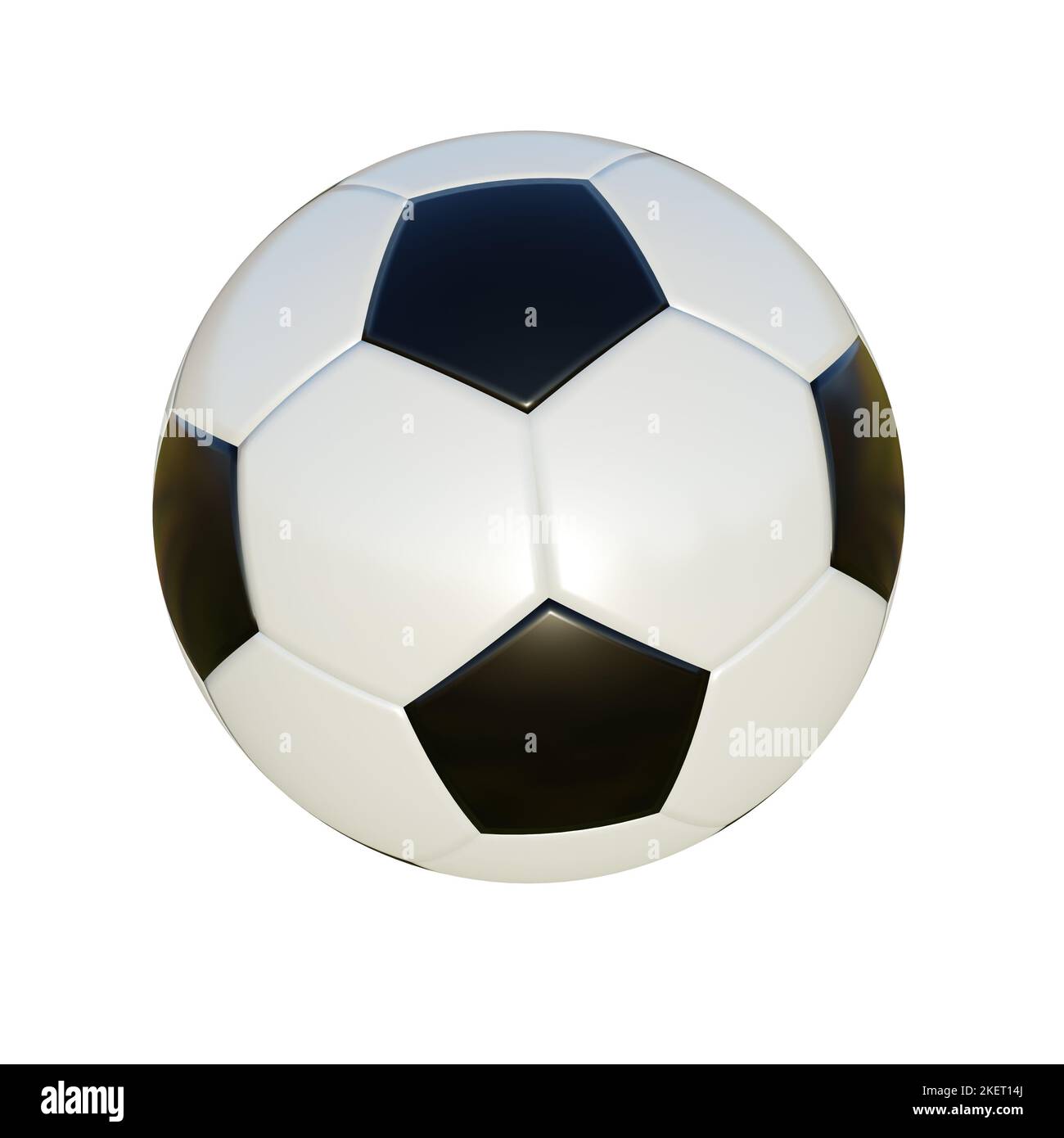 Soccer ball single isolated render football game equipment hi-res stock ...