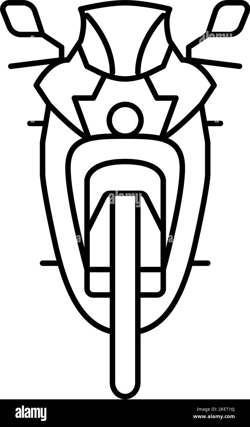 motorcycle transport vehicle line icon vector illustration Stock Vector ...
