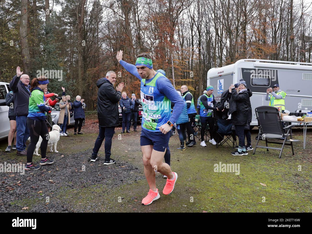 Kevin Sinfield leaves Edgerston during day two of the Ultra 7 in 7 ...