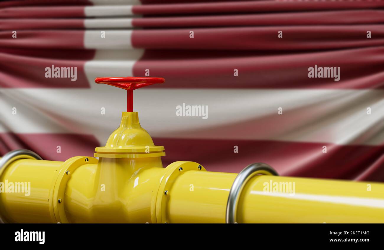 Denmark oil and gas fuel pipeline. Oil industry concept. 3D Rendering ...