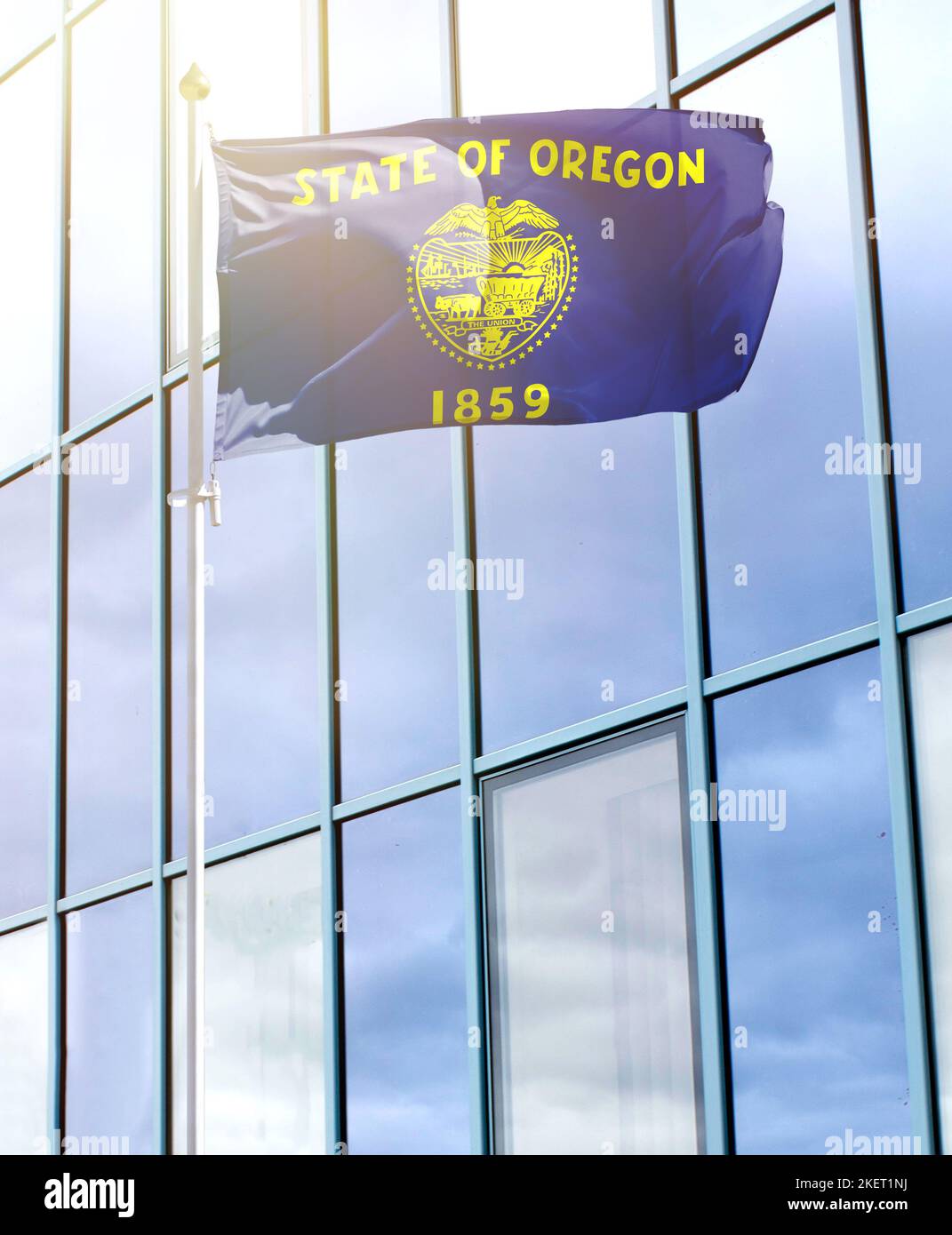 Isolated oregon flag usa hi-res stock photography and images - Alamy