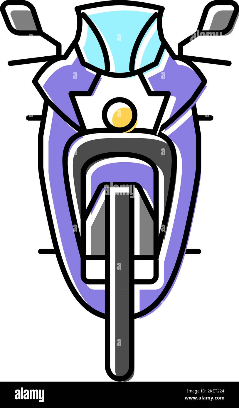 motorcycle transport vehicle color icon vector illustration Stock ...