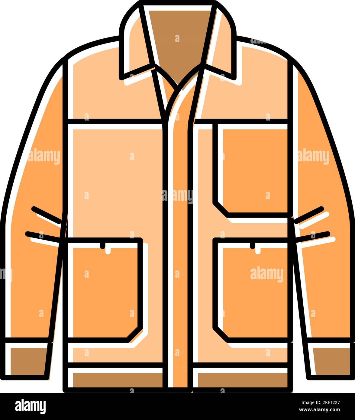 chore outerwear male color icon vector illustration Stock Vector Image ...