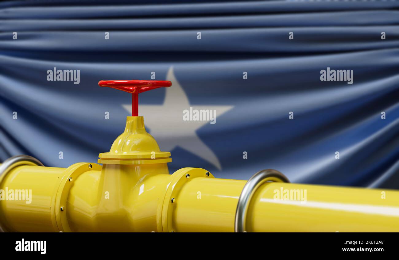 Somalia oil and gas fuel pipeline. Oil industry concept. 3D Rendering ...