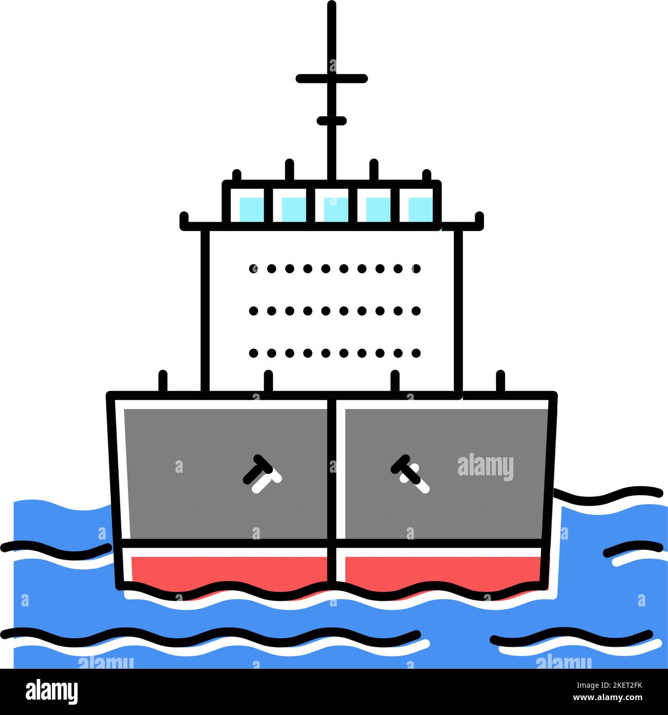ship transport vehicle color icon vector illustration Stock Vector ...