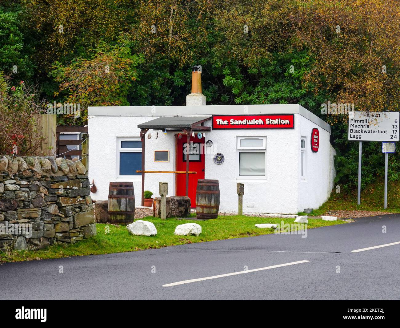 The Sandwich Station, sandwich shop, closed for the season, in the ...