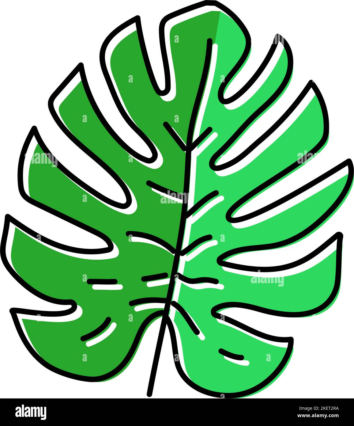 monstera tropical leaf color icon vector illustration Stock Vector Image & Art - Alamy