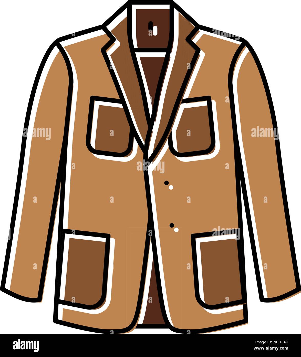 blazer outerwear male color icon vector illustration Stock Vector Image ...