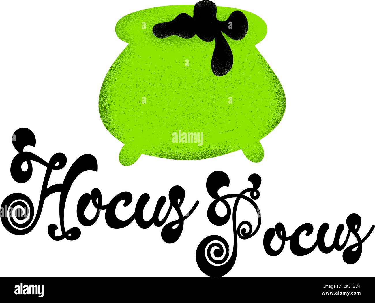 cute green gradient colorful hocus pocus typography art design for ...