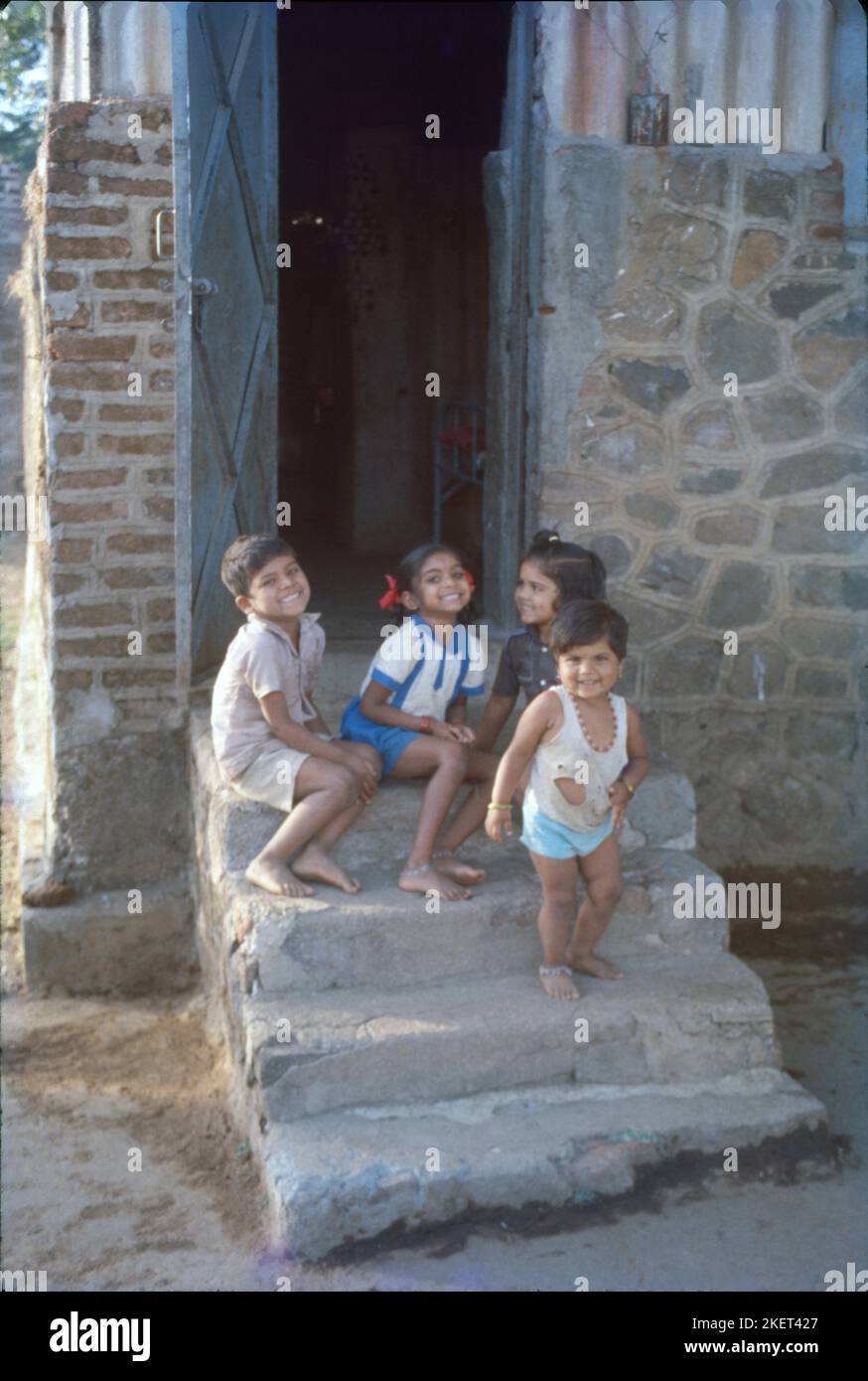 Indian children playing outside house india hi-res stock photography ...