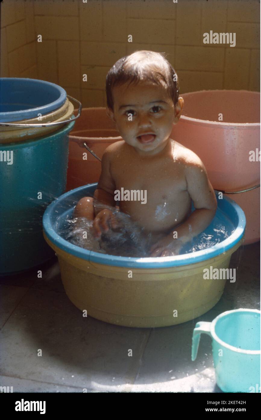 Child in Bath Tub at Home, Bombay, India Stock Photo - Alamy