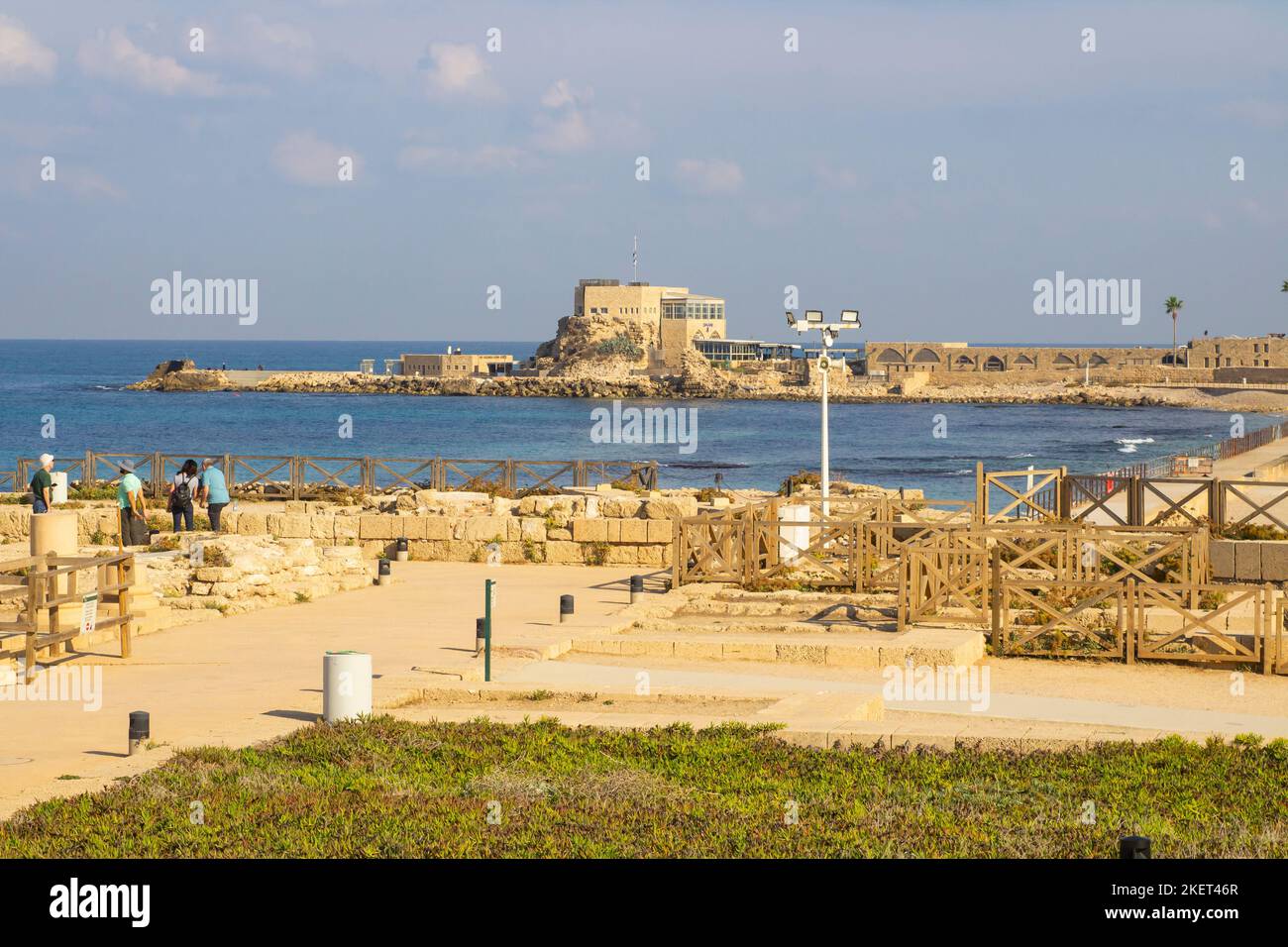 November 2022, The ancient Roman buildings that form part of Caeserea ...