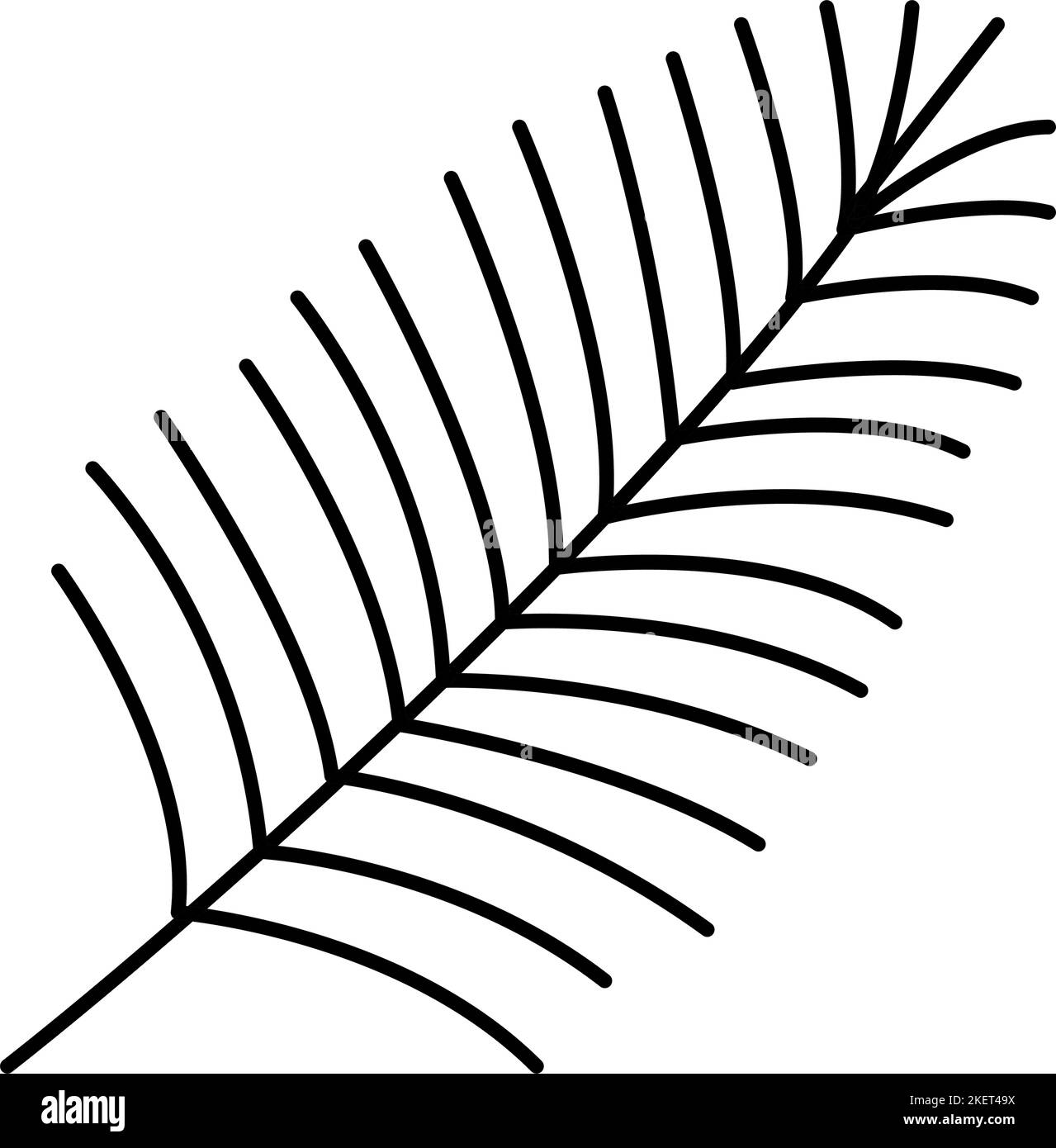 areca palm tropical leaf color icon vector illustration Stock Vector ...