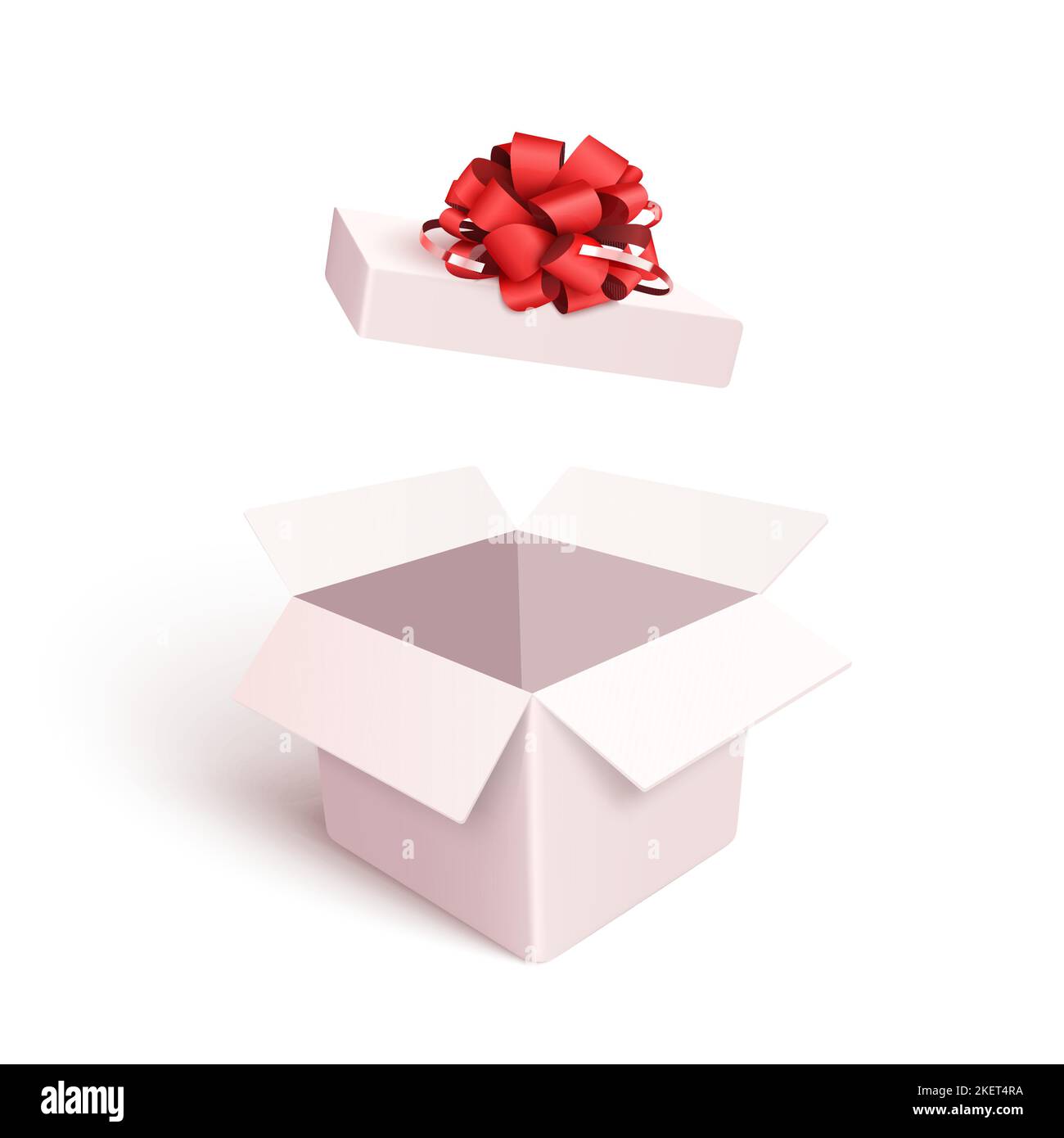 Open gift box with confetti burst explosion isolated. 3d vector ...