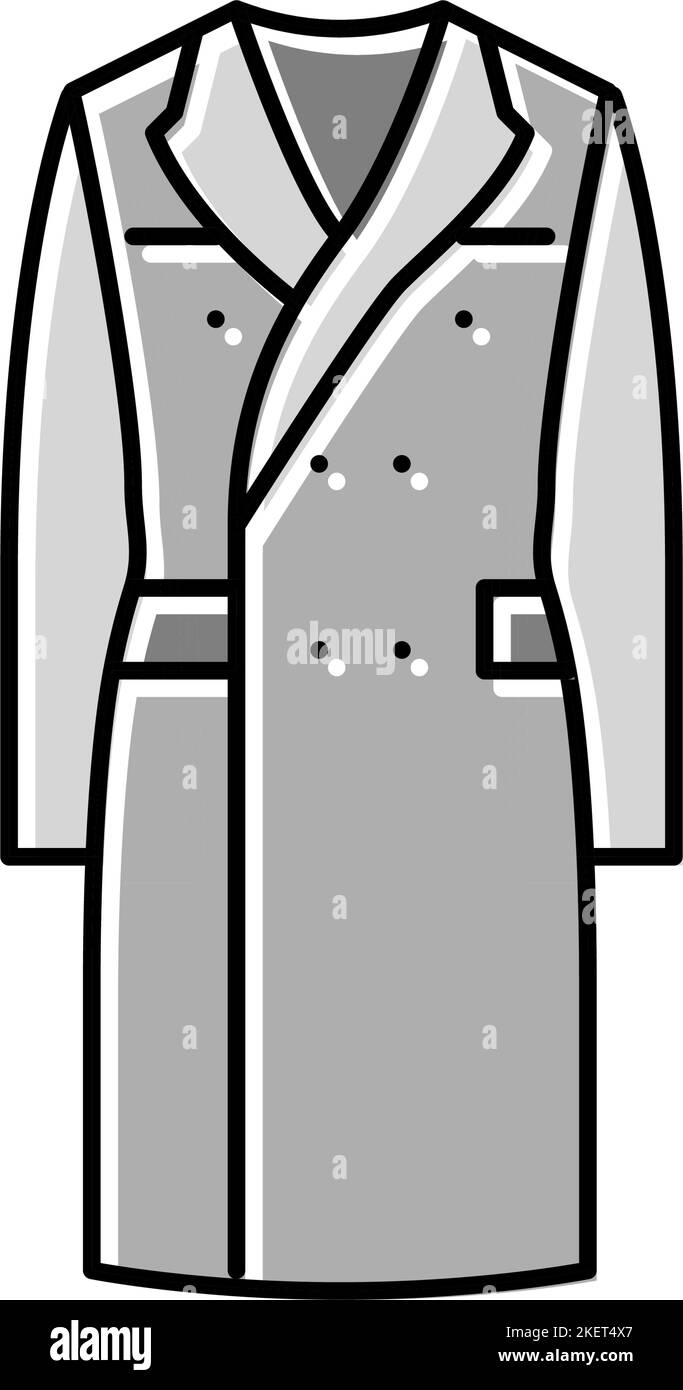 overcoat outerwear male color icon vector illustration Stock Vector ...