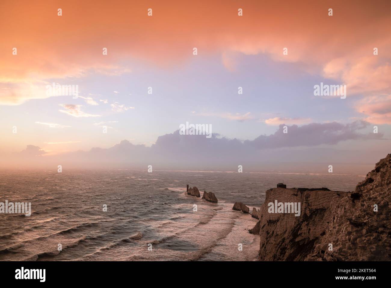 The needles isle of wight sunset hi-res stock photography and images ...