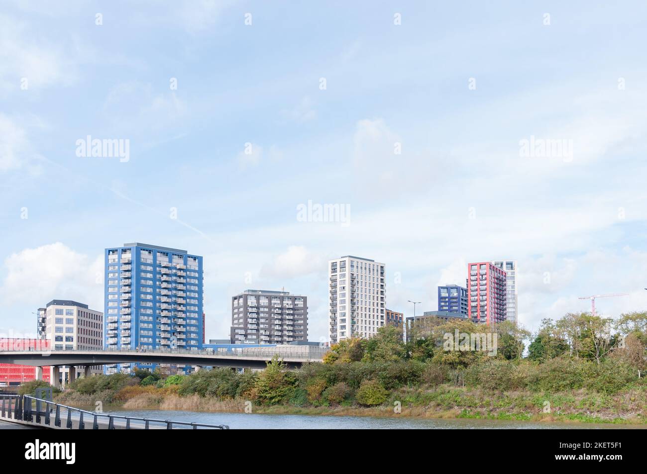 the lower Lea crossing bridge (a1020), canning town, london Stock Photo ...