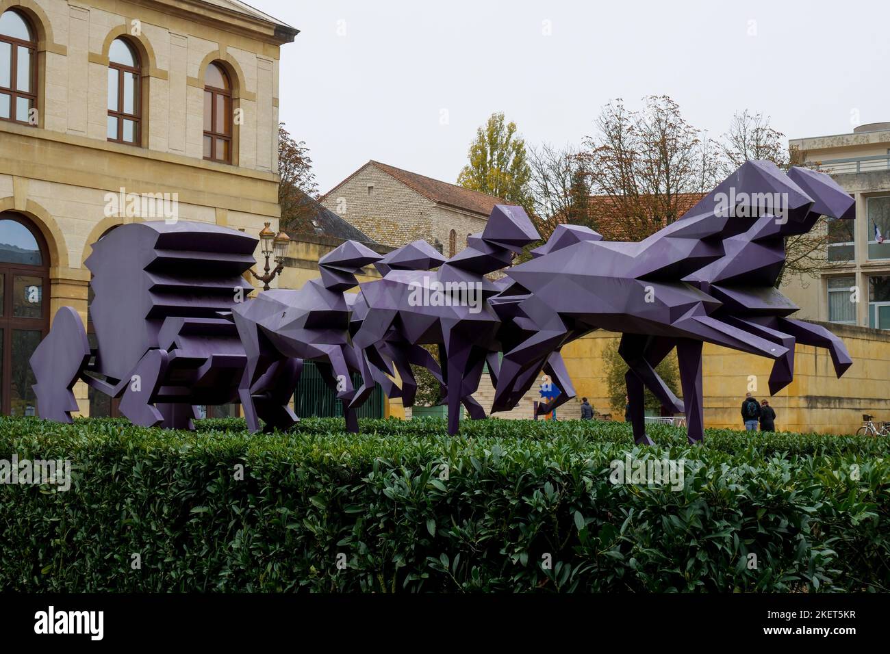 Le Carosse, artwork by french artist Xavier Veilhan, Metz, Moselle ...