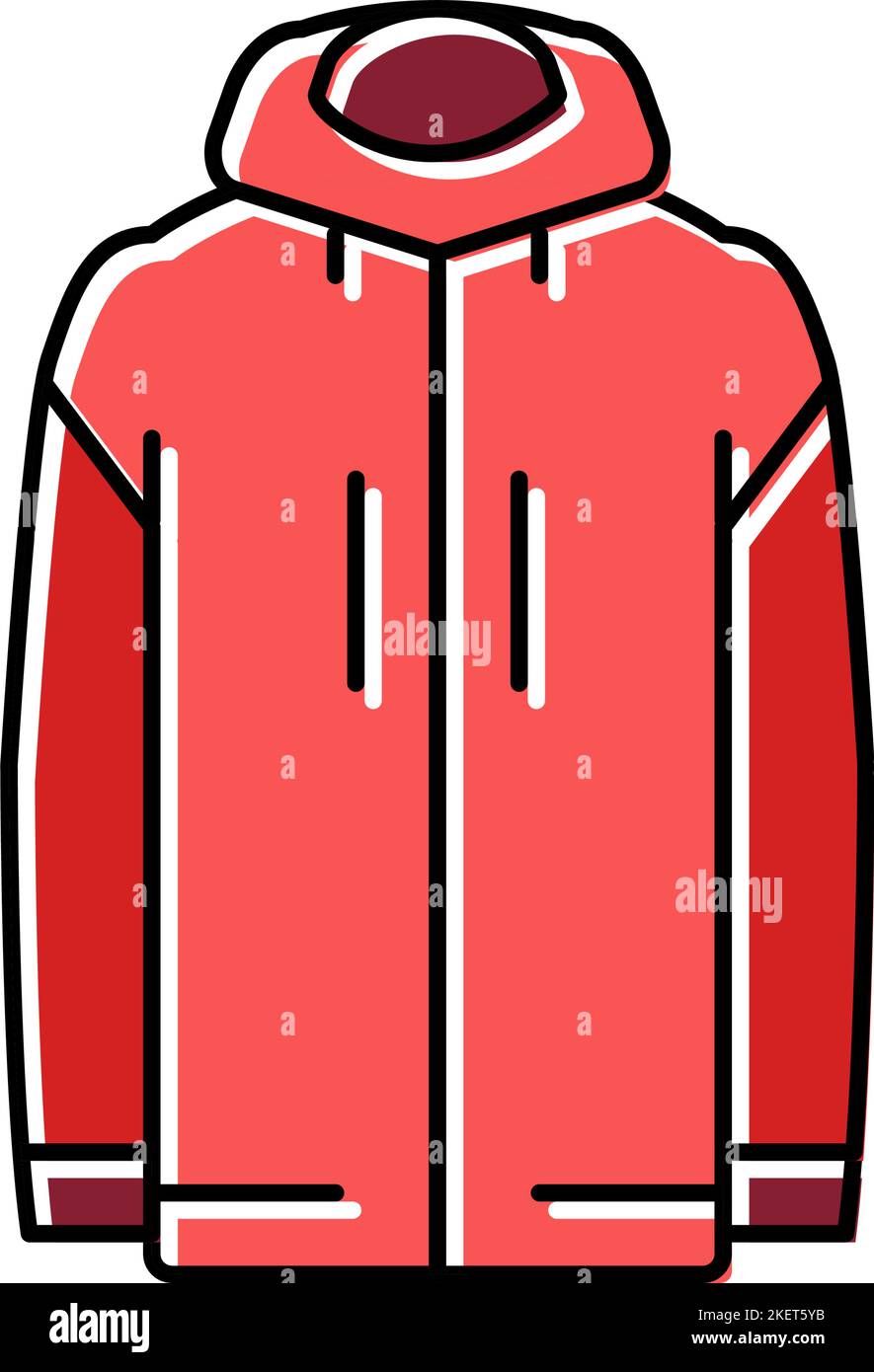 windproof outerwear male color icon vector illustration Stock Vector ...