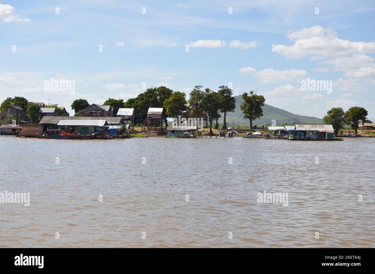 Coast of Mekong River phnom Phen Cambodia Sunny day Stock Photo - Alamy