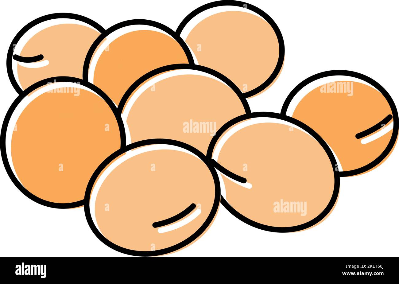 soy seed grain dry color icon vector illustration Stock Vector Image ...