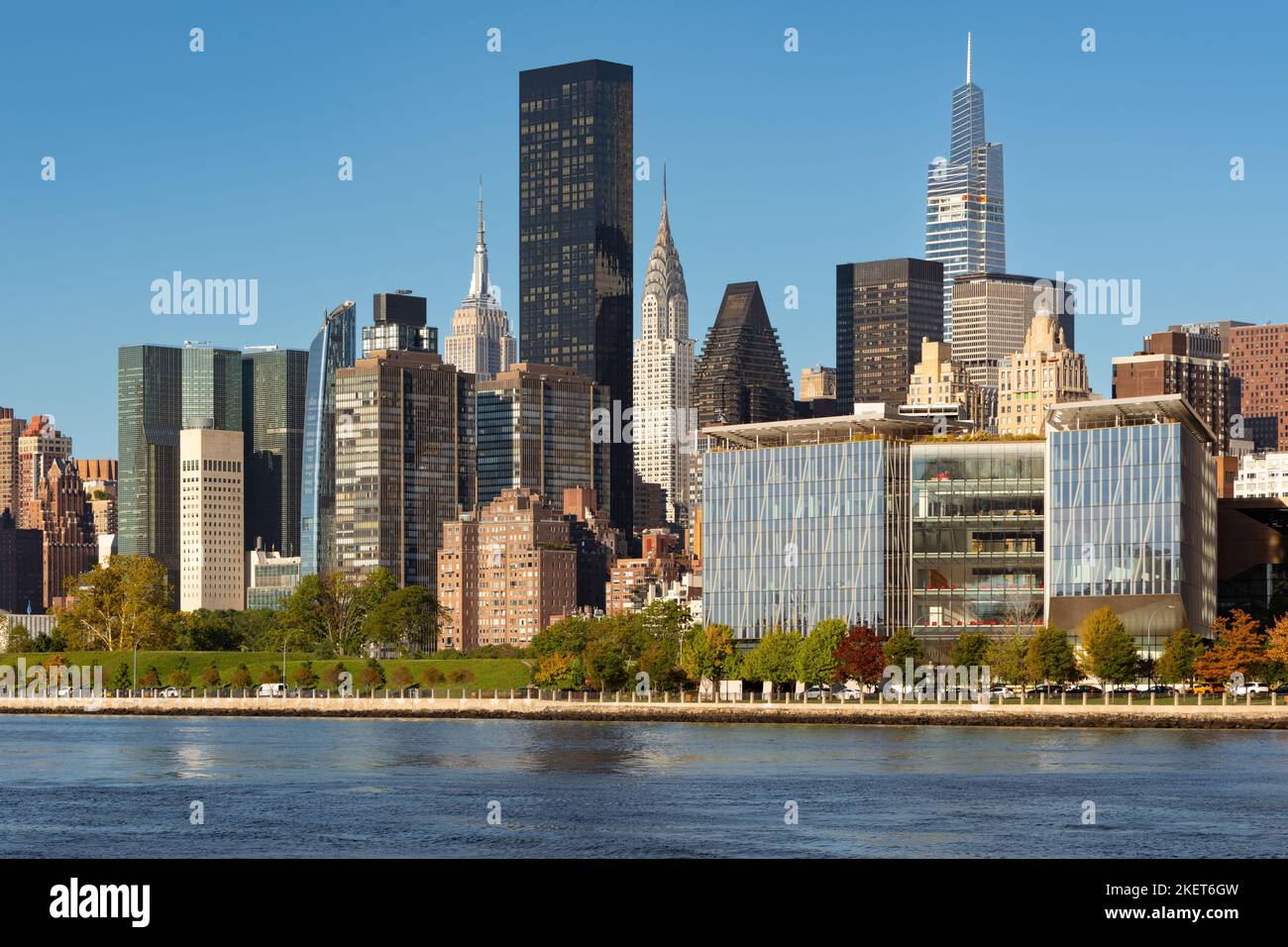 New York City Upper East Side skyscrapers and riverfront views from the ...