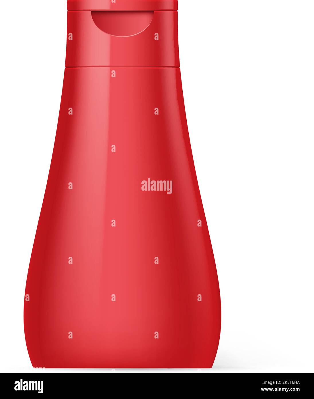 Red Plastic Bottle Shampoo Packaging Isolated over White Background ...