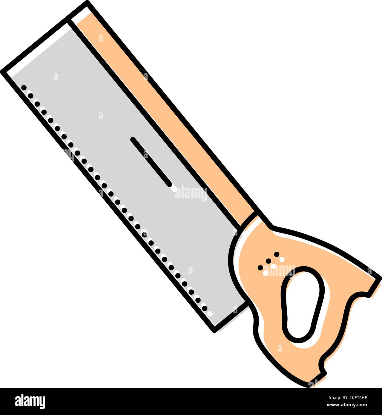 back hand saw color icon vector illustration Stock Vector Image & Art ...
