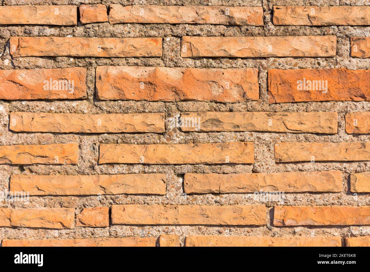 Ancient orange red brick of ancient times texture Stock Photo - Alamy