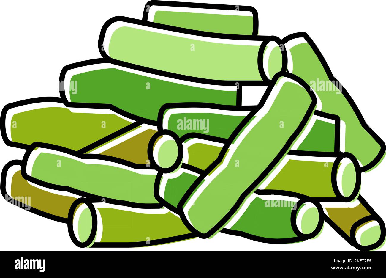 green bean cooking color icon vector illustration Stock Vector Image ...
