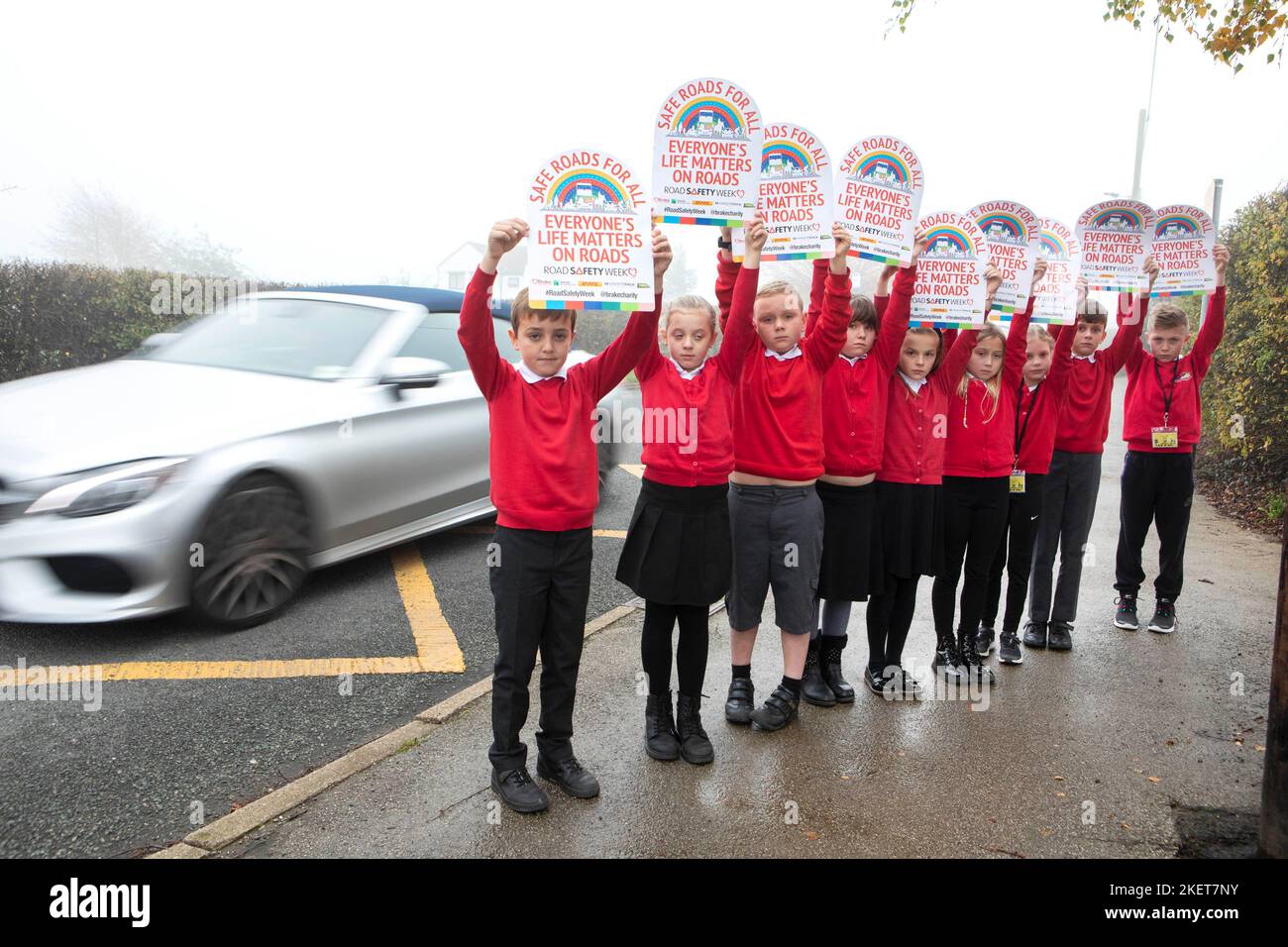 EDITORIAL USE ONLY Nine children from Ravenfield Primary Academy ...