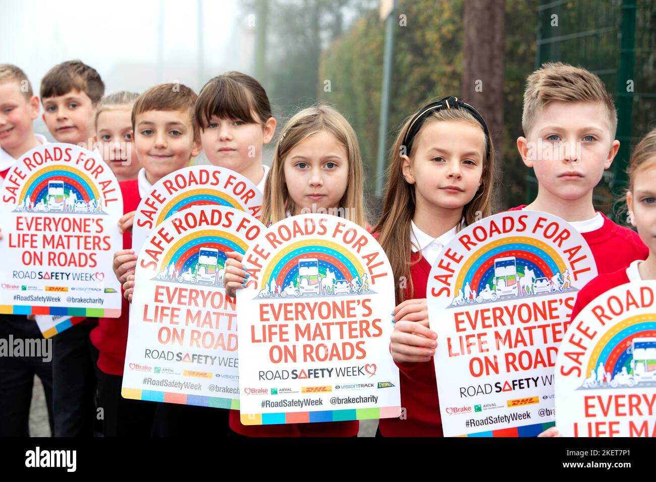 EDITORIAL USE ONLY Nine children from Ravenfield Primary Academy ...