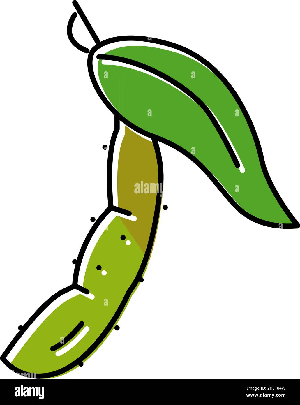 soy leaf color icon vector illustration Stock Vector Image & Art - Alamy