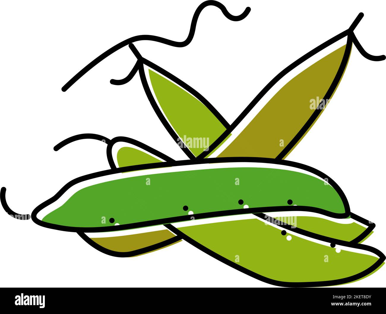peas pod color icon vector illustration Stock Vector Image & Art - Alamy
