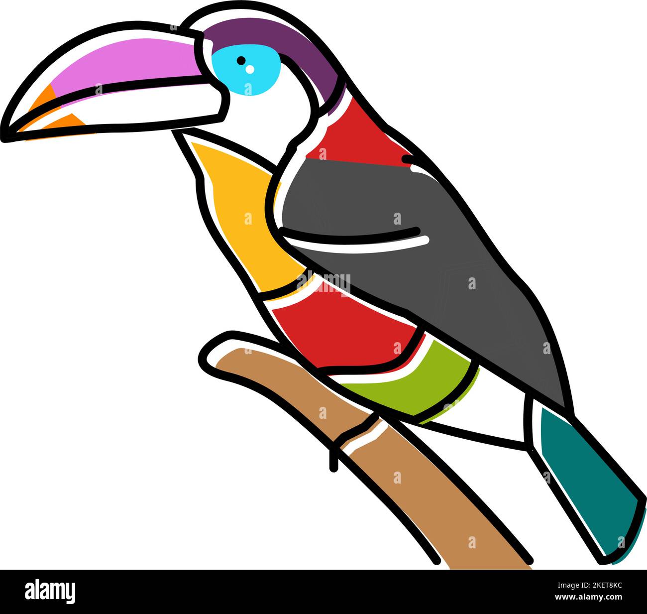 Crested bird of paradise Stock Vector Images - Alamy