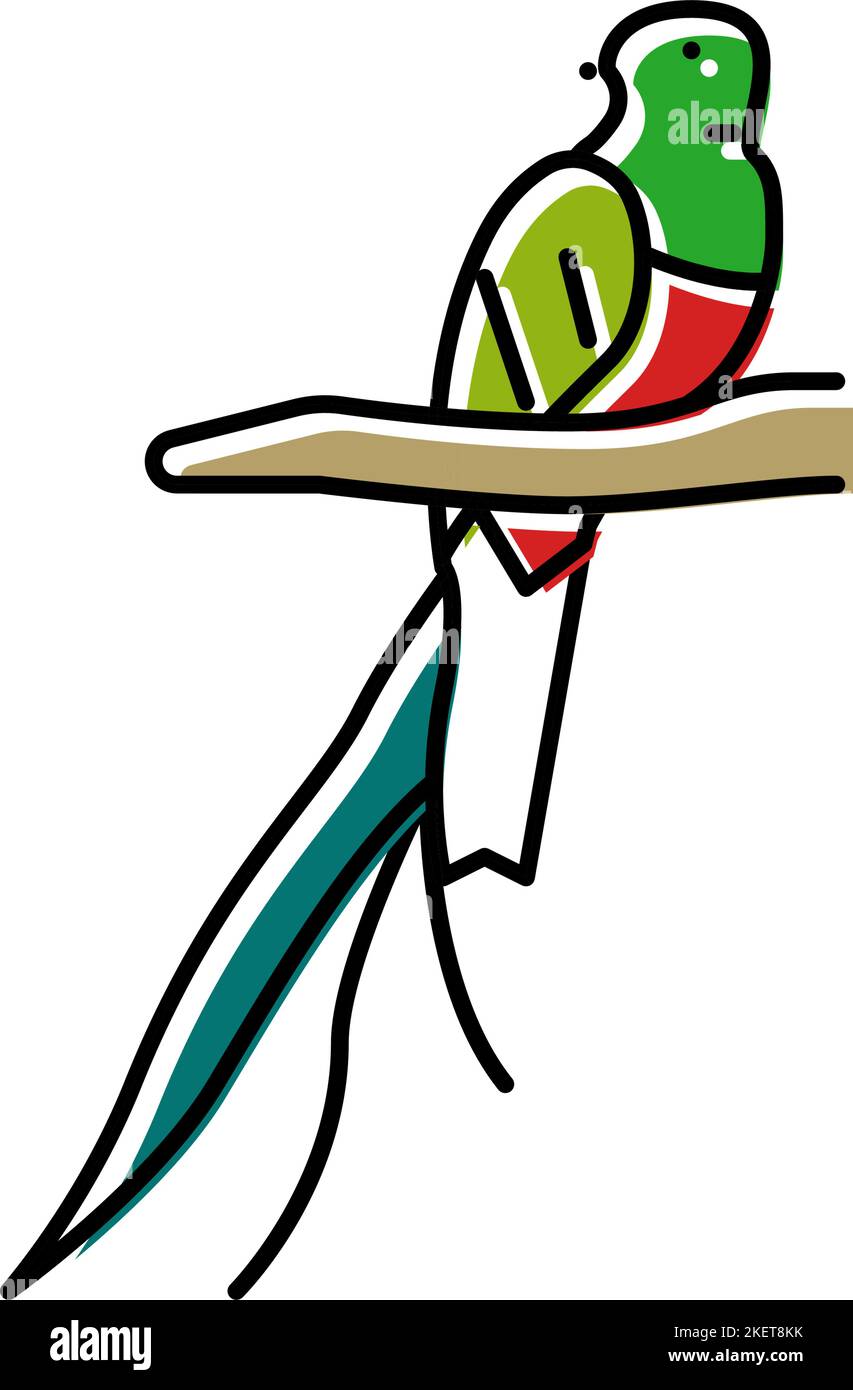 Quetzal bird illustration Stock Vector Images - Alamy