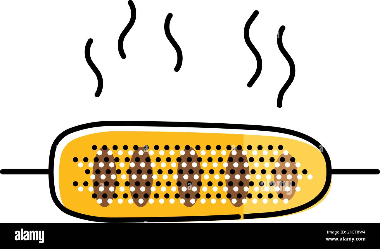 roasted corn color icon vector illustration Stock Vector Image & Art ...