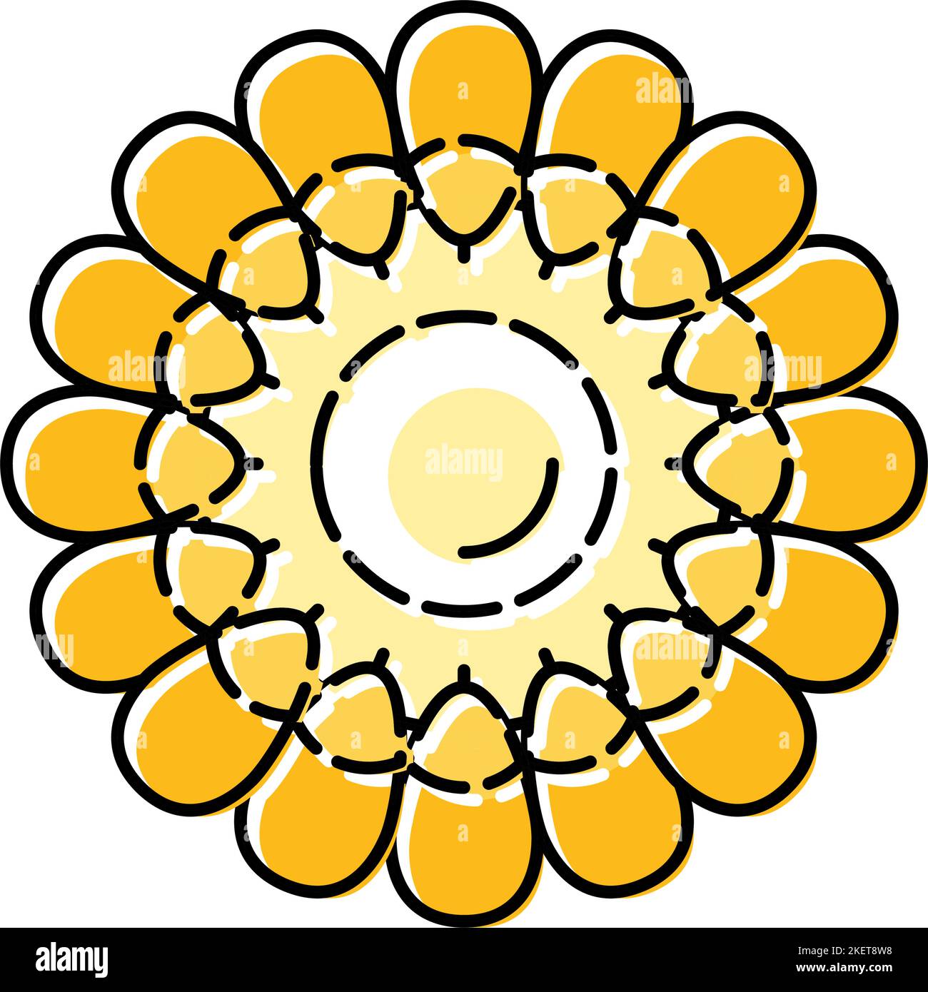 corn cut cob yellow color icon vector illustration Stock Vector Image ...