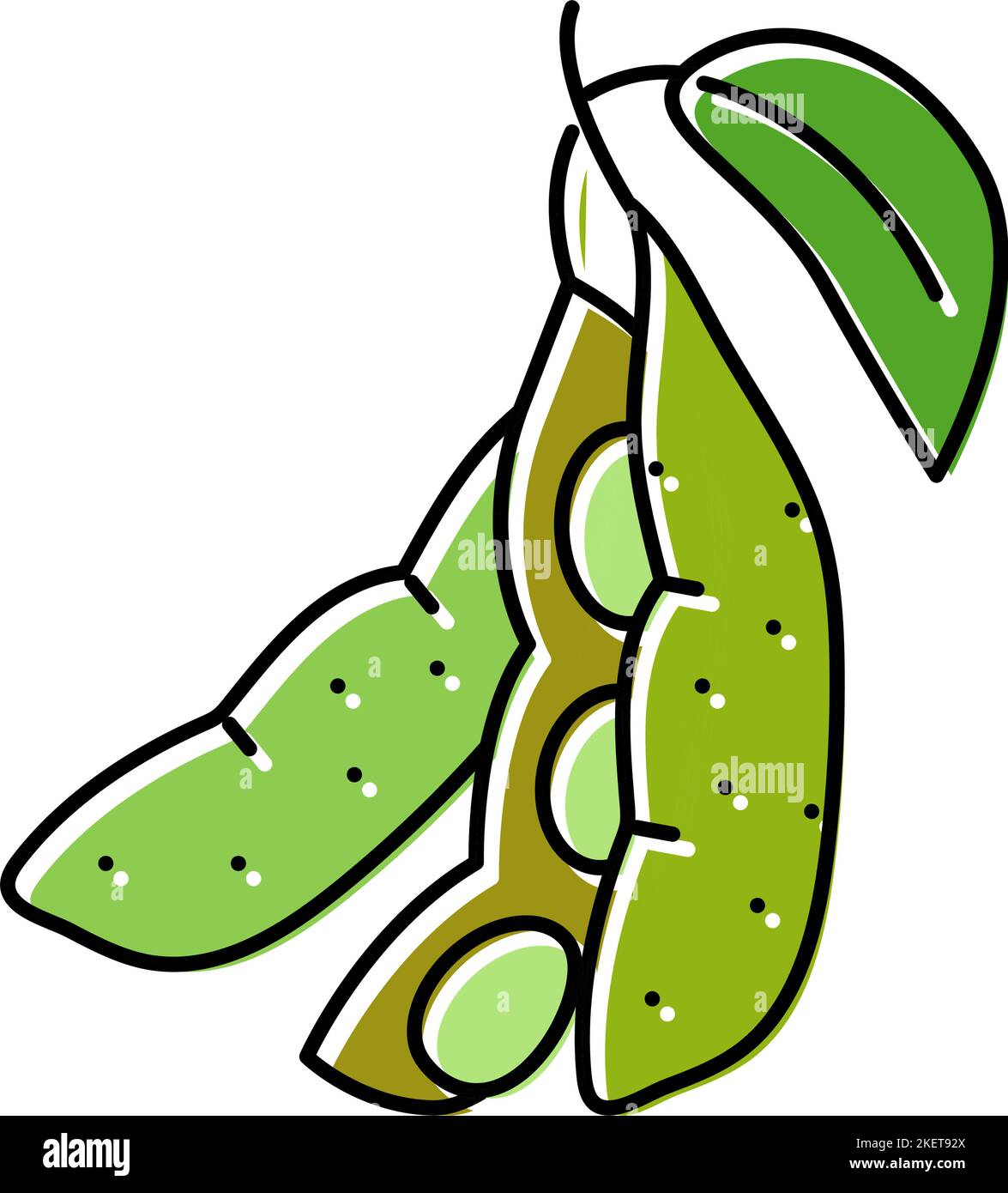 soy plant leaf color icon vector illustration Stock Vector Image & Art ...