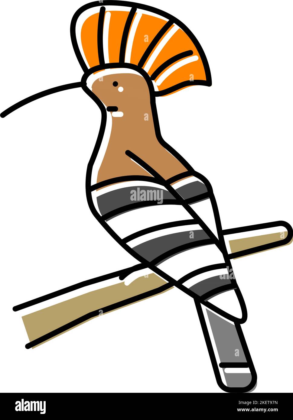hoopoe bird exotic color icon vector illustration Stock Vector Image ...