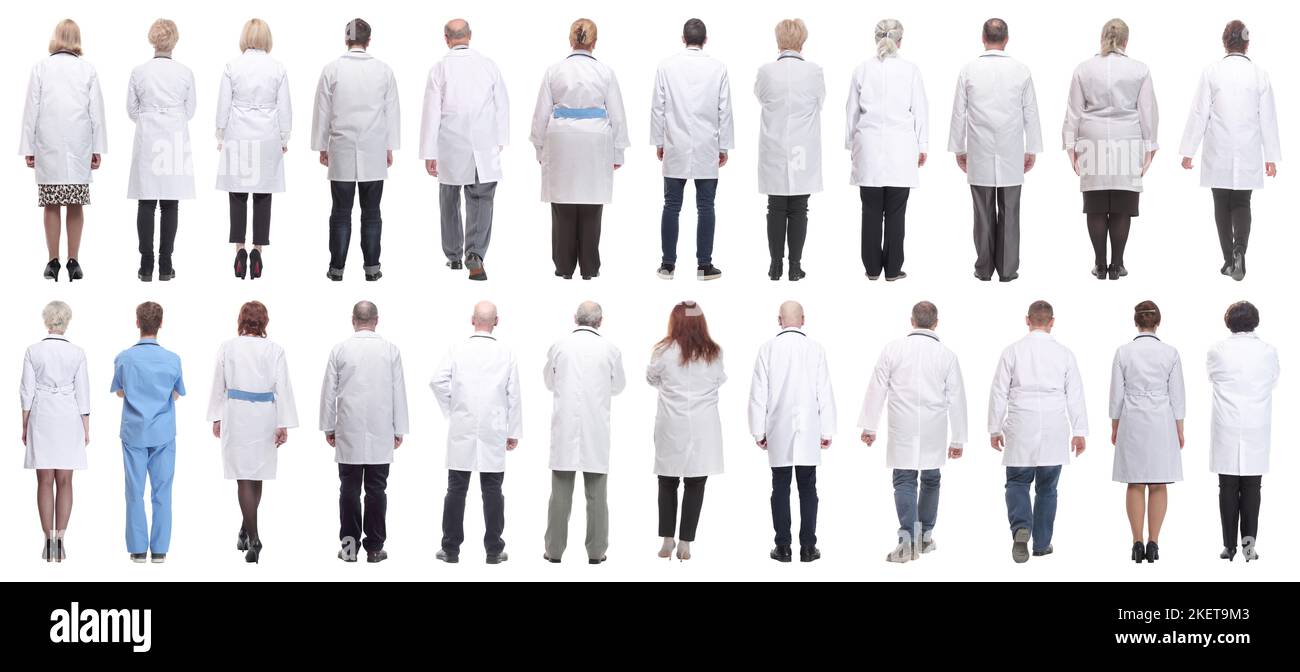 group of doctors in full length isolated on white Stock Photo - Alamy