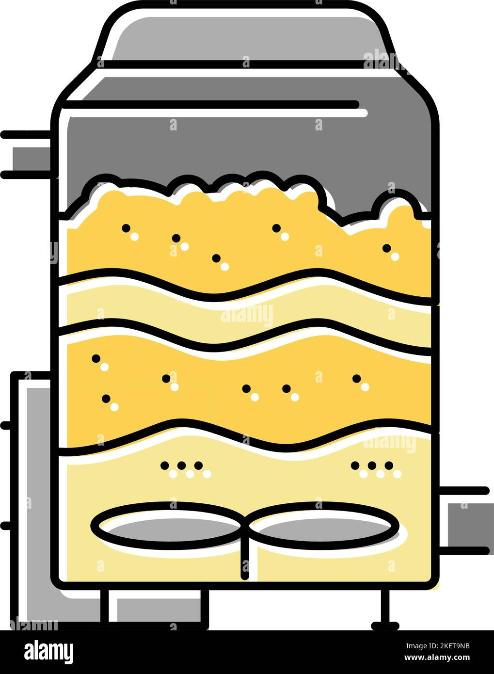 mixing mash beer production color icon vector illustration Stock Vector ...