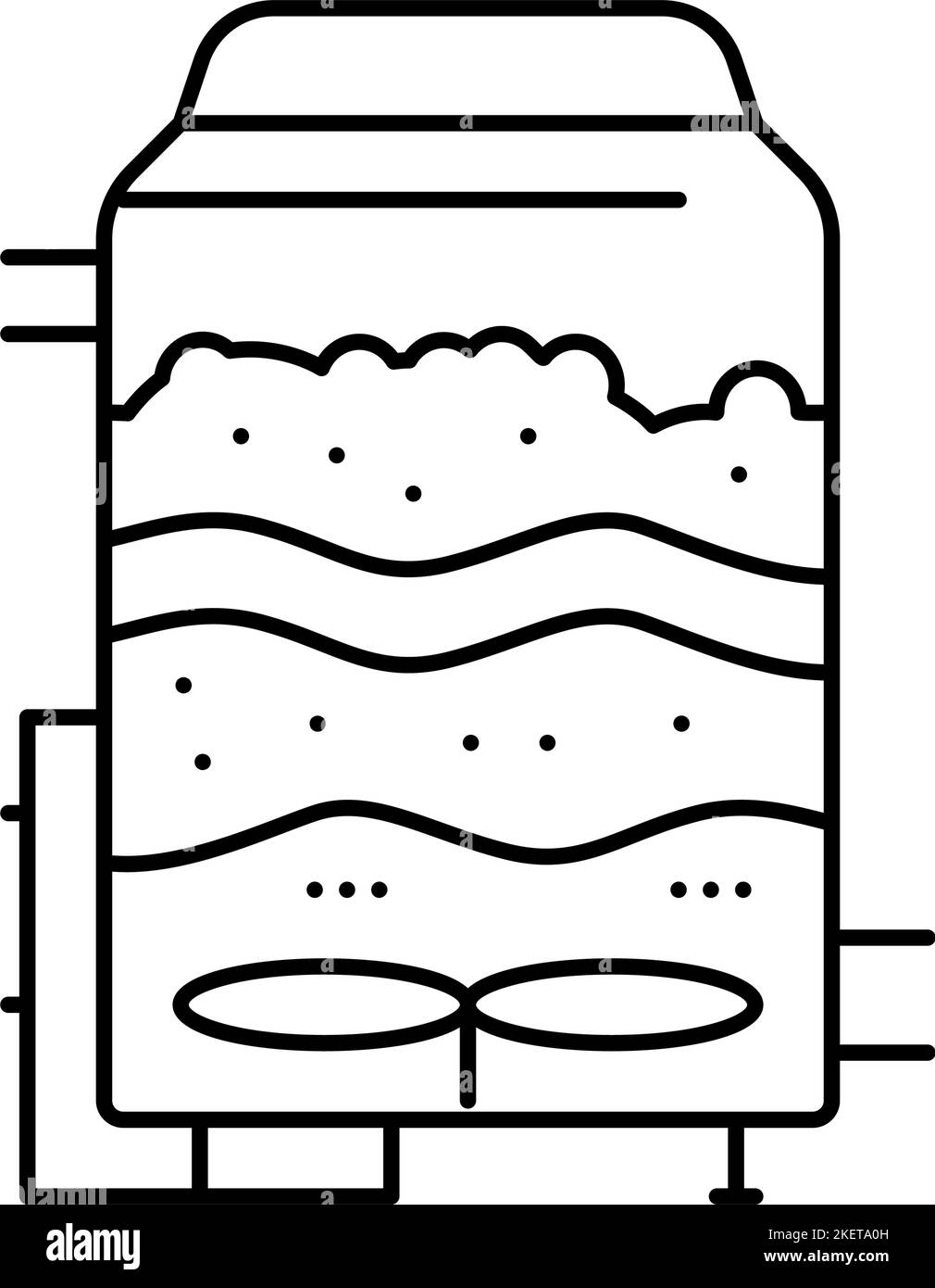 mixing mash beer production line icon vector illustration Stock Vector ...