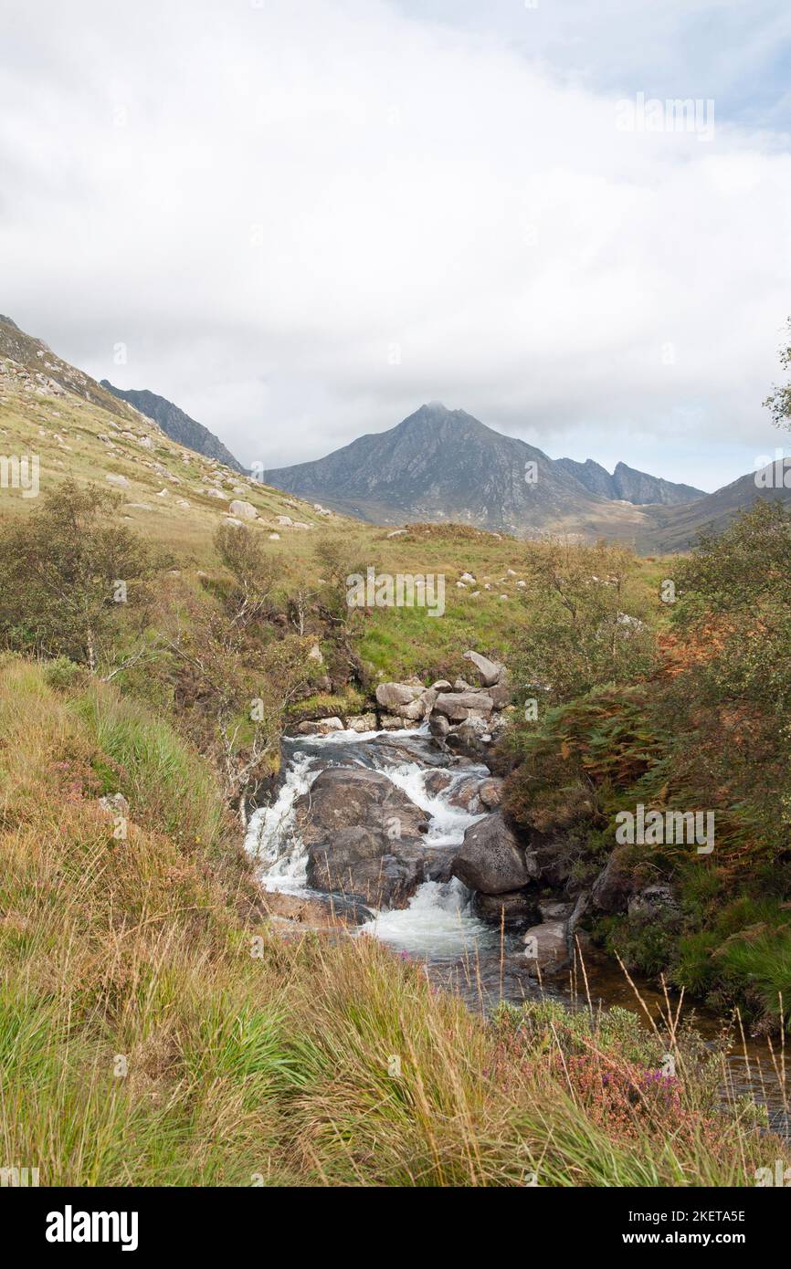 Cir Mhor rising above Glen Rosa and Glenrosa Water the Isle of Arran ...
