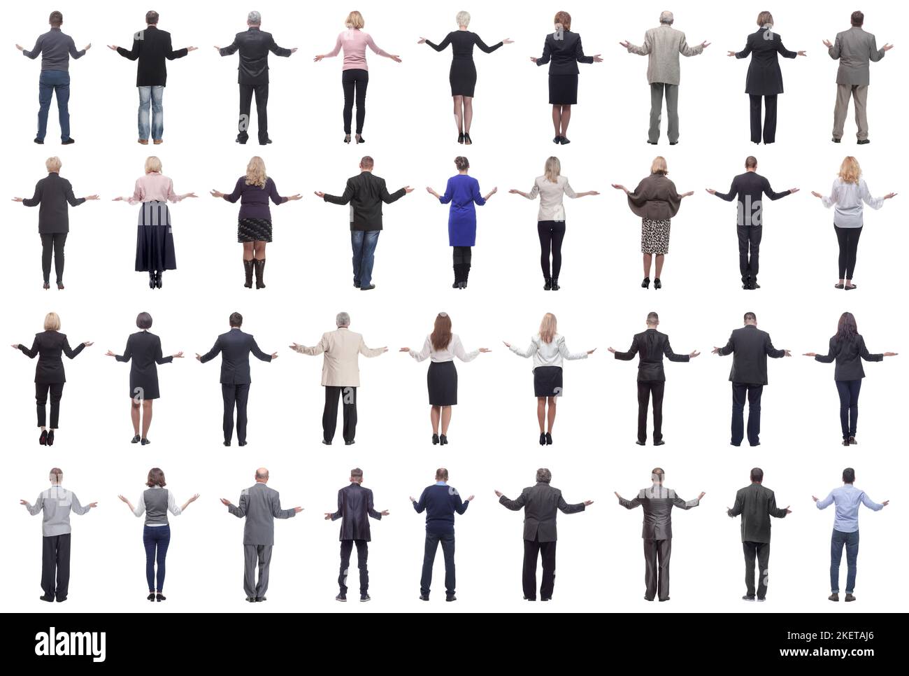 group of successful business people isolated on white Stock Photo - Alamy