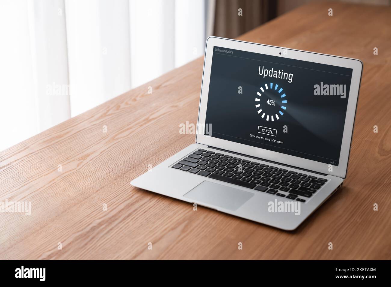 Software update on computer for modish version of device software ...