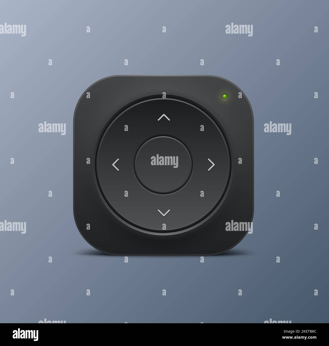 Music, video player files navigation black knob or button. Audio play ...